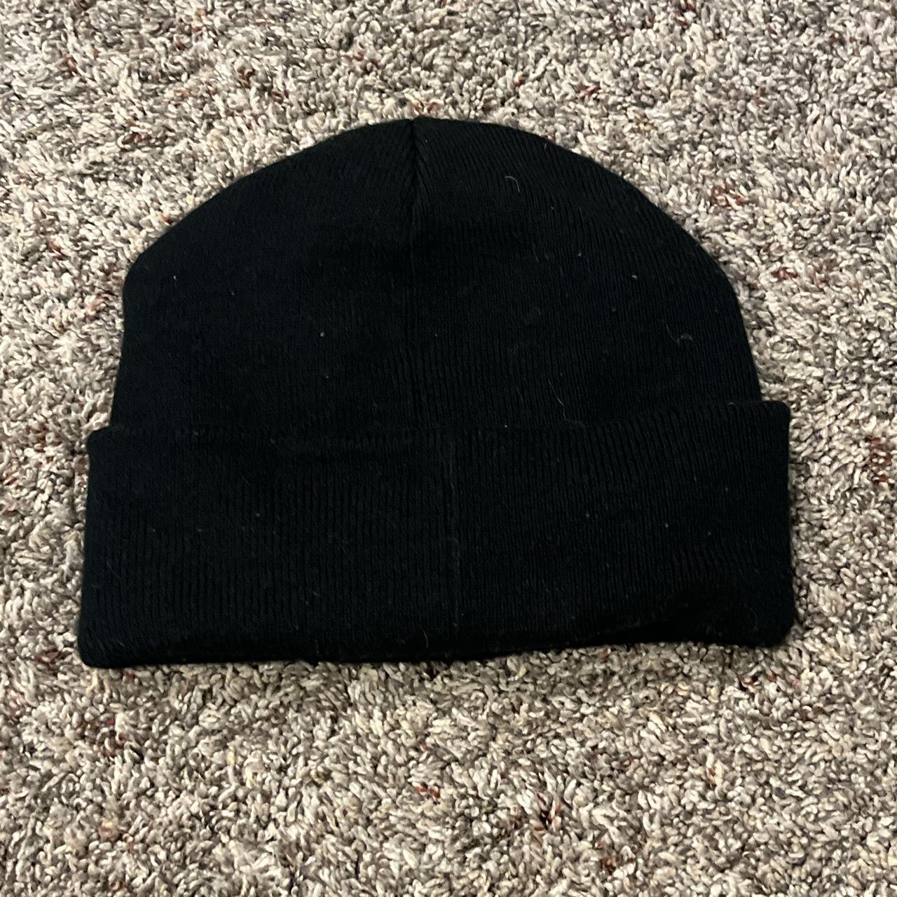 Black Graphic FA Beanie Size: OS Condition: 9/10... - Depop