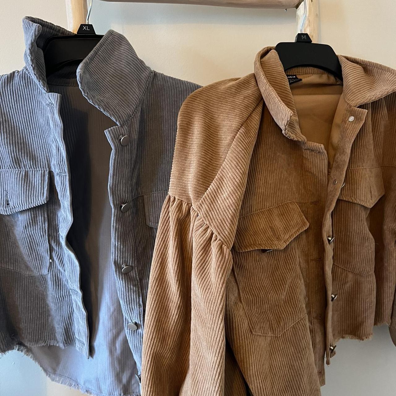 SHEIN Women's Tan and Grey Jacket | Depop