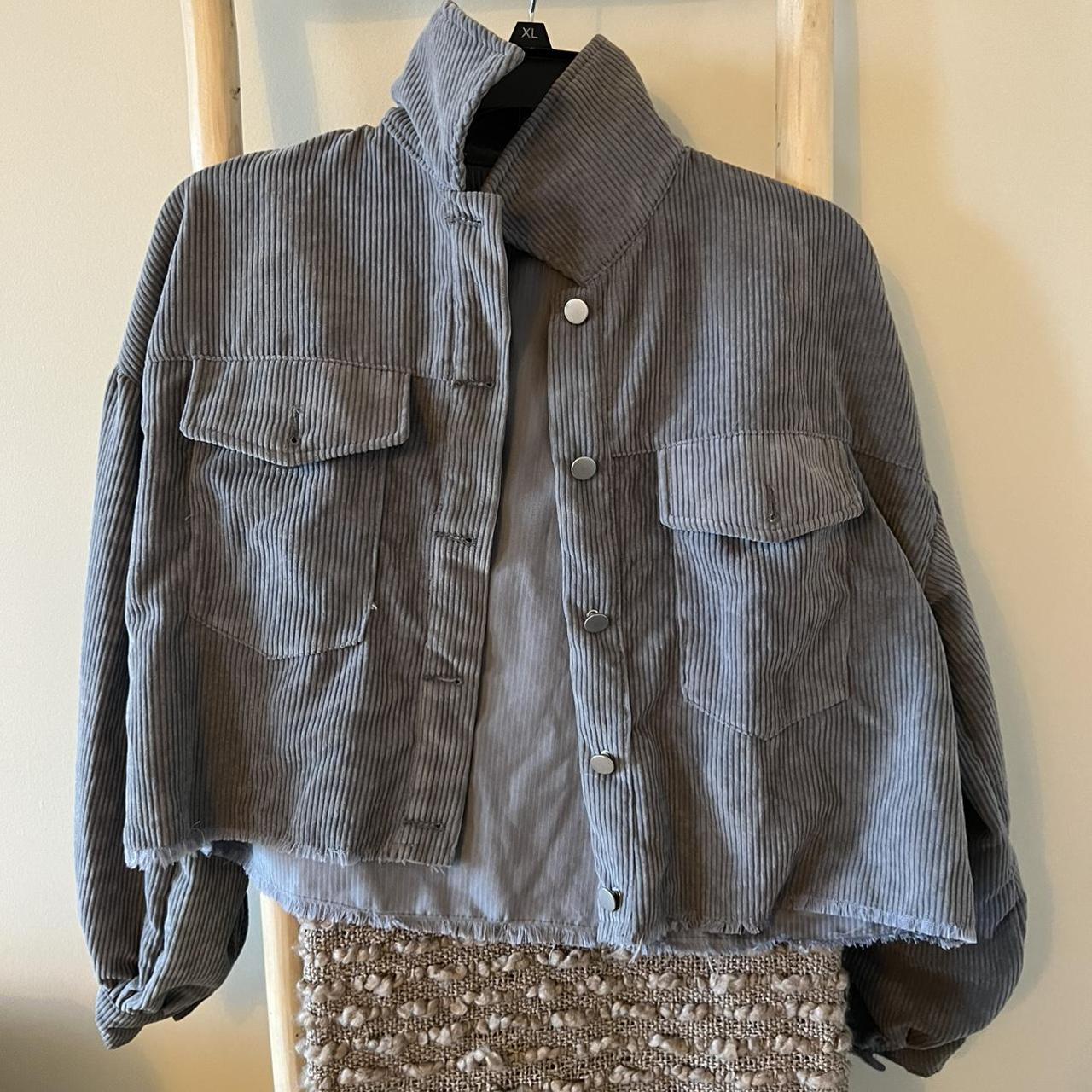 SHEIN Women's Tan and Grey Jacket | Depop