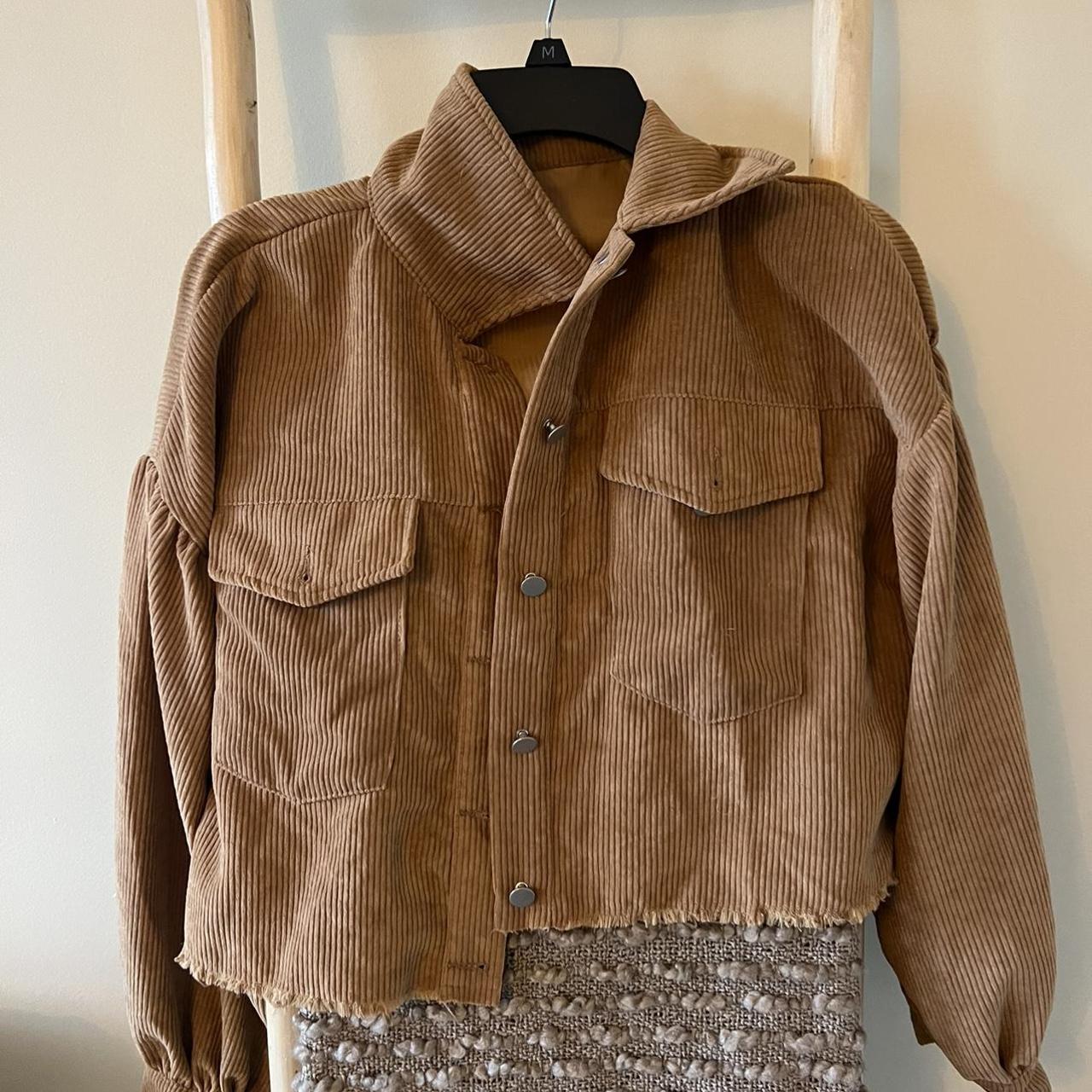 SHEIN Women's Tan and Grey Jacket | Depop