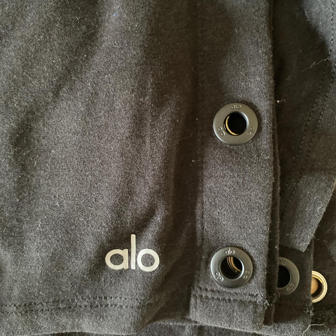 Alo Yoga lightweight black shirt slits on the... - Depop
