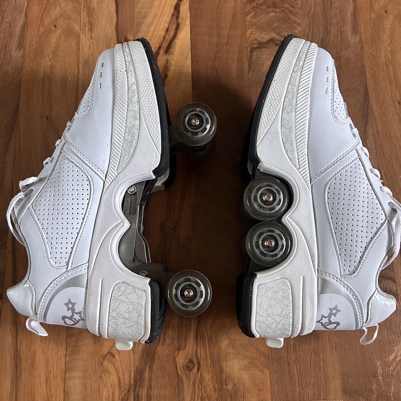 Coolest sneakers with pop out roller skates. Size 9.... - Depop