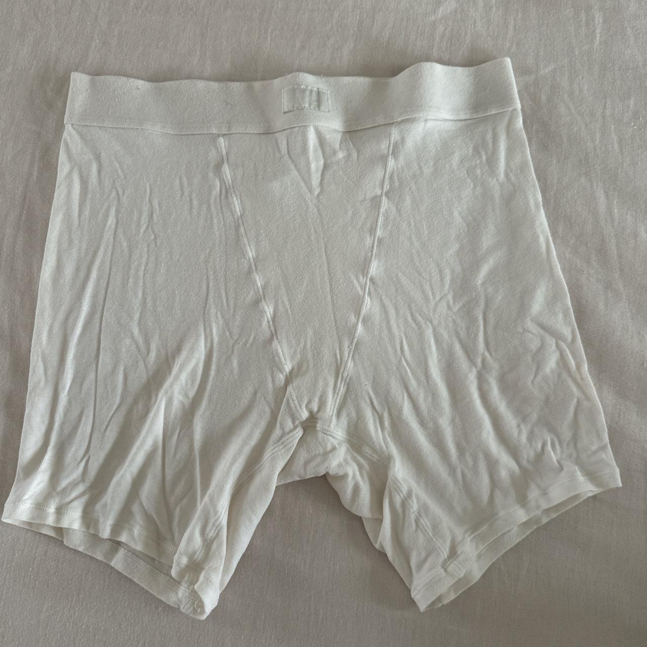 SKIMS Cream Boxer set with long sleeve tshirt size... - Depop