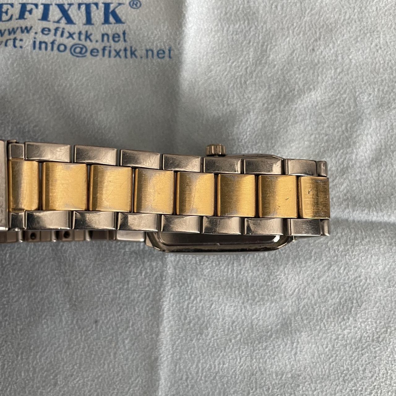 Casio Men's Silver and Gold Watch | Depop