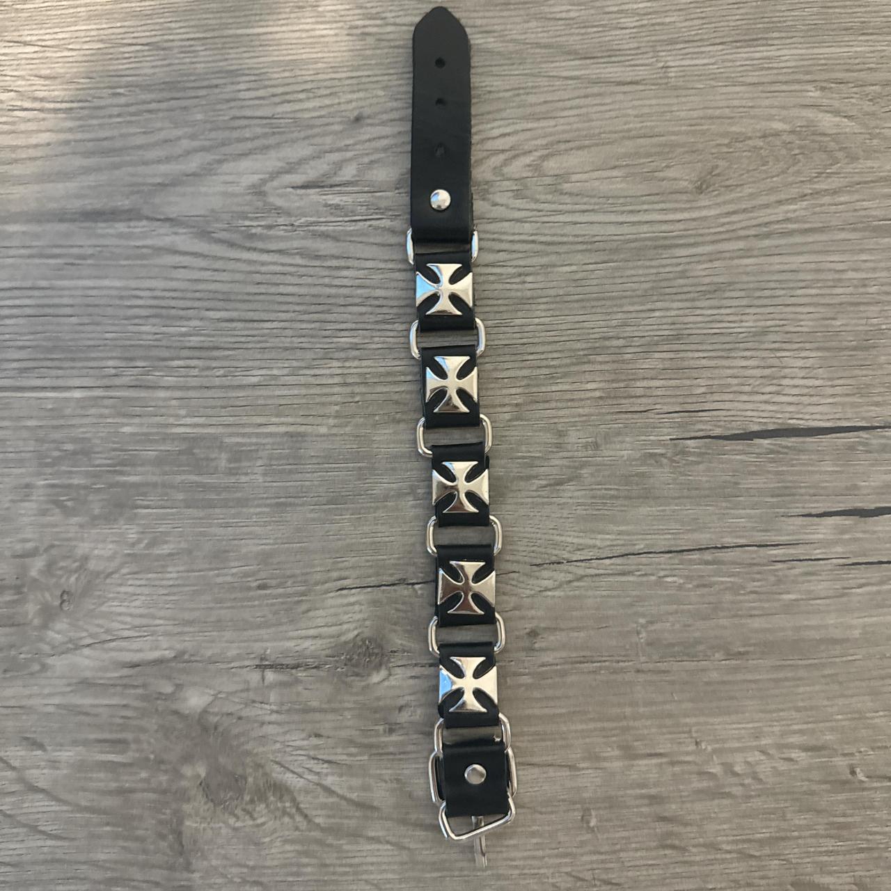 Black and silver anti aironcross #jewry #opm #emo... | Depop