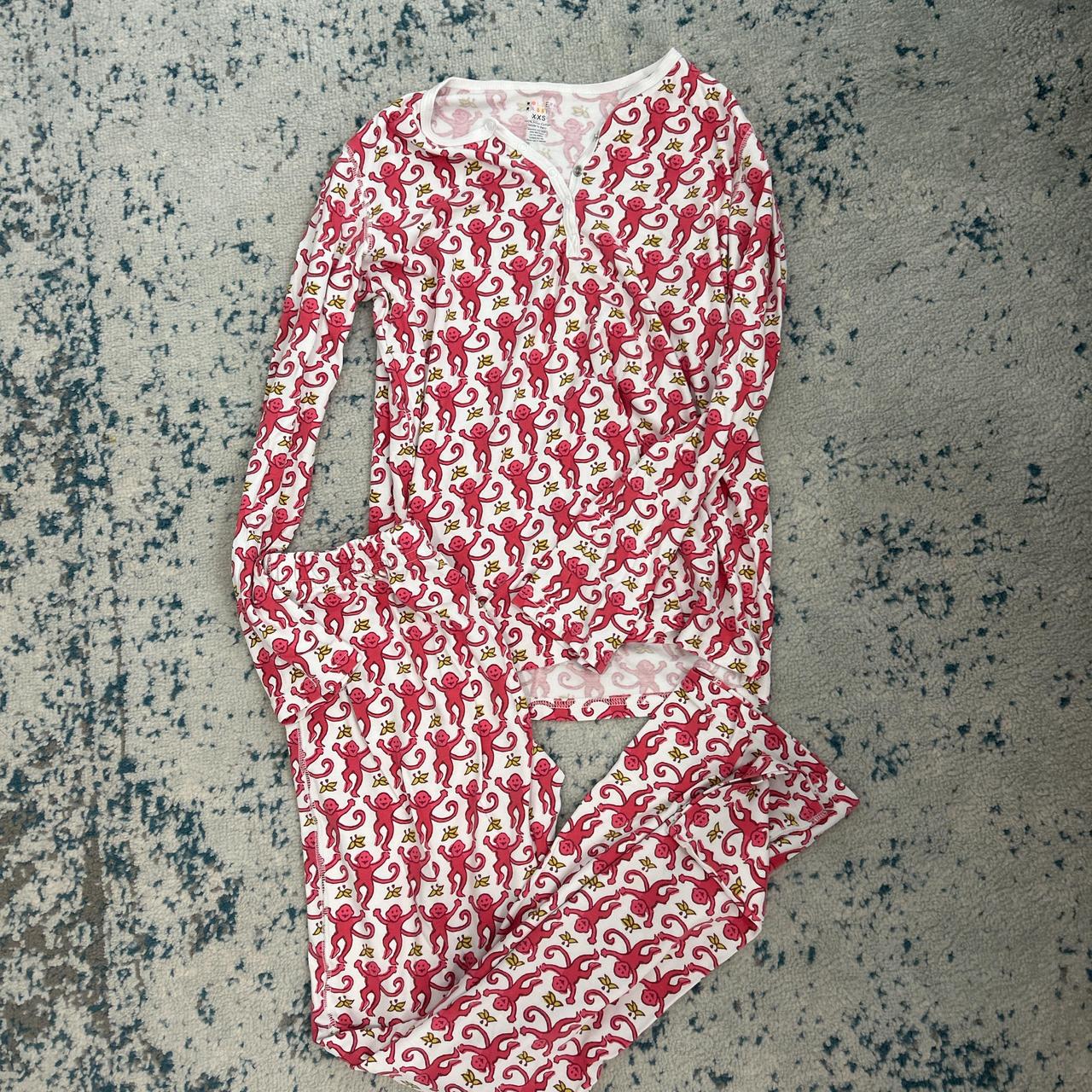 Pink roller rabbit monkey pajamas- barely worn... | Depop