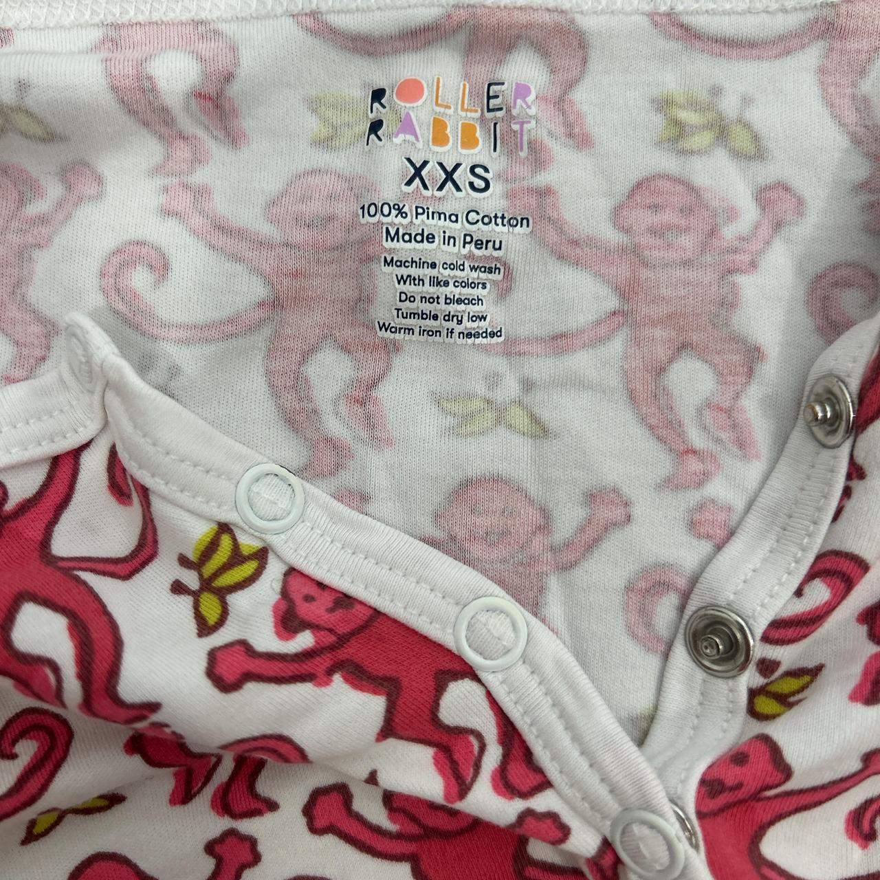 Pink roller rabbit monkey pajamas- barely worn... | Depop