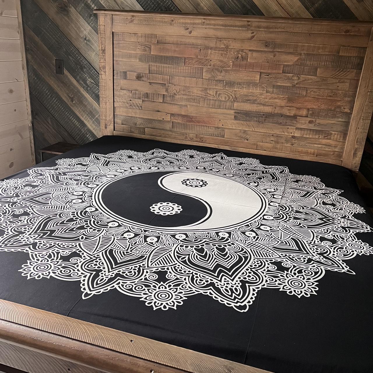 Ying Yang Tapestry Mandala Wall Hanging Decor ~Size... - Depop