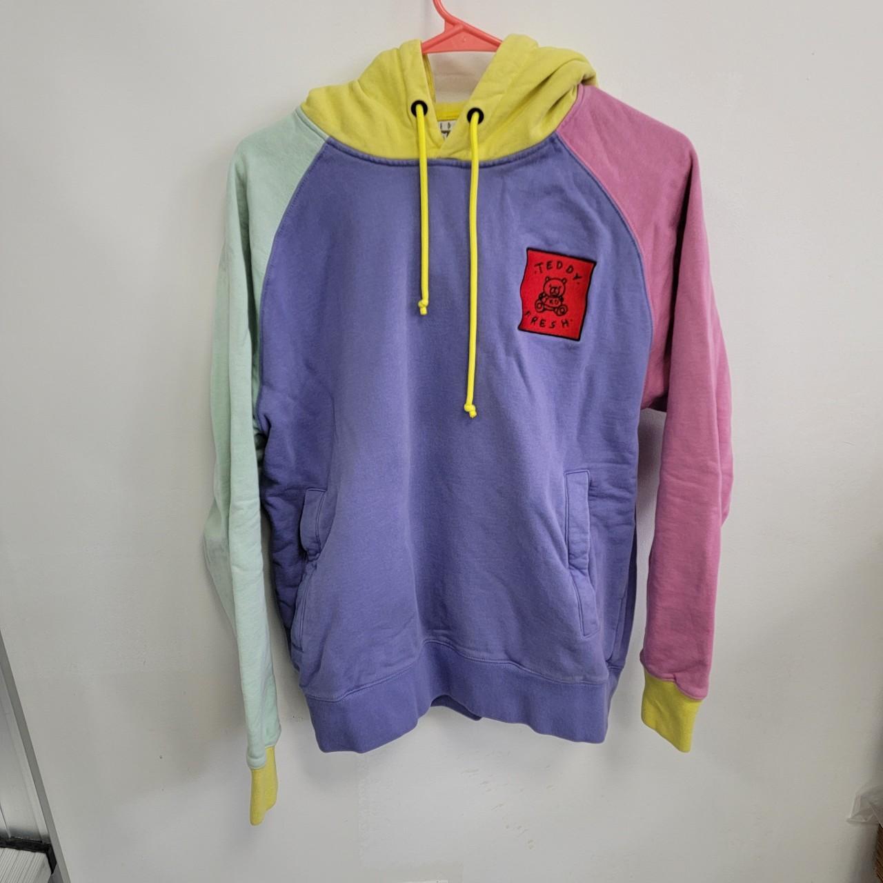 Teddy Fresh original colorblock hoodie, size small.... - Depop