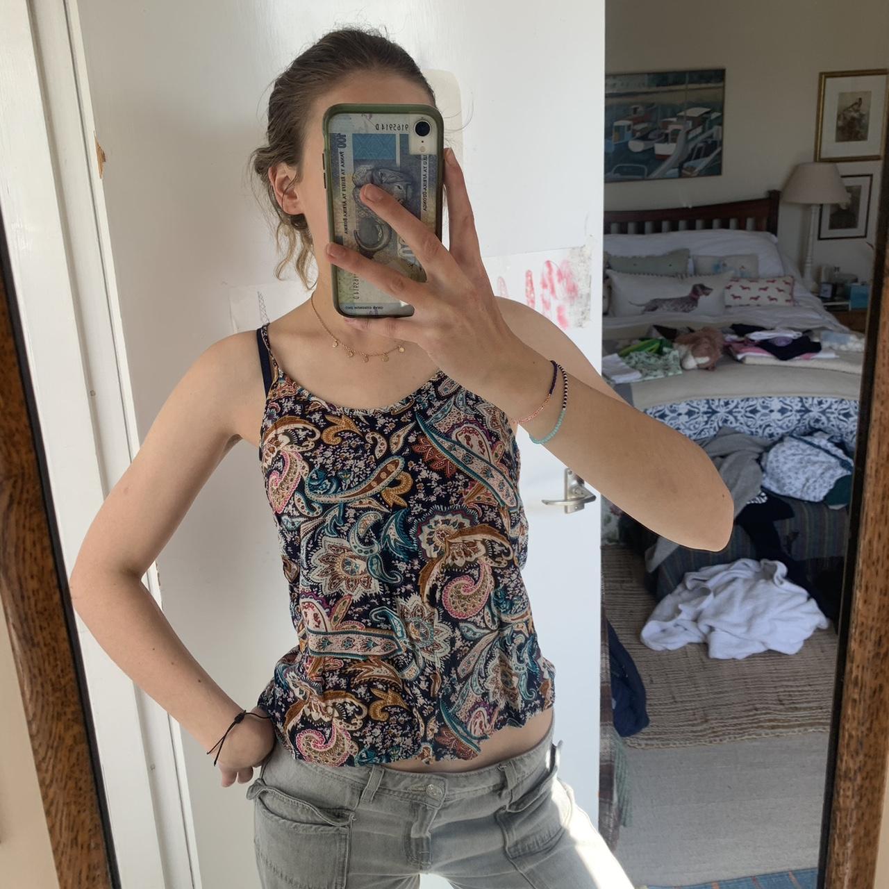 Cool multi patterned floaty tank top So useful and... | Depop