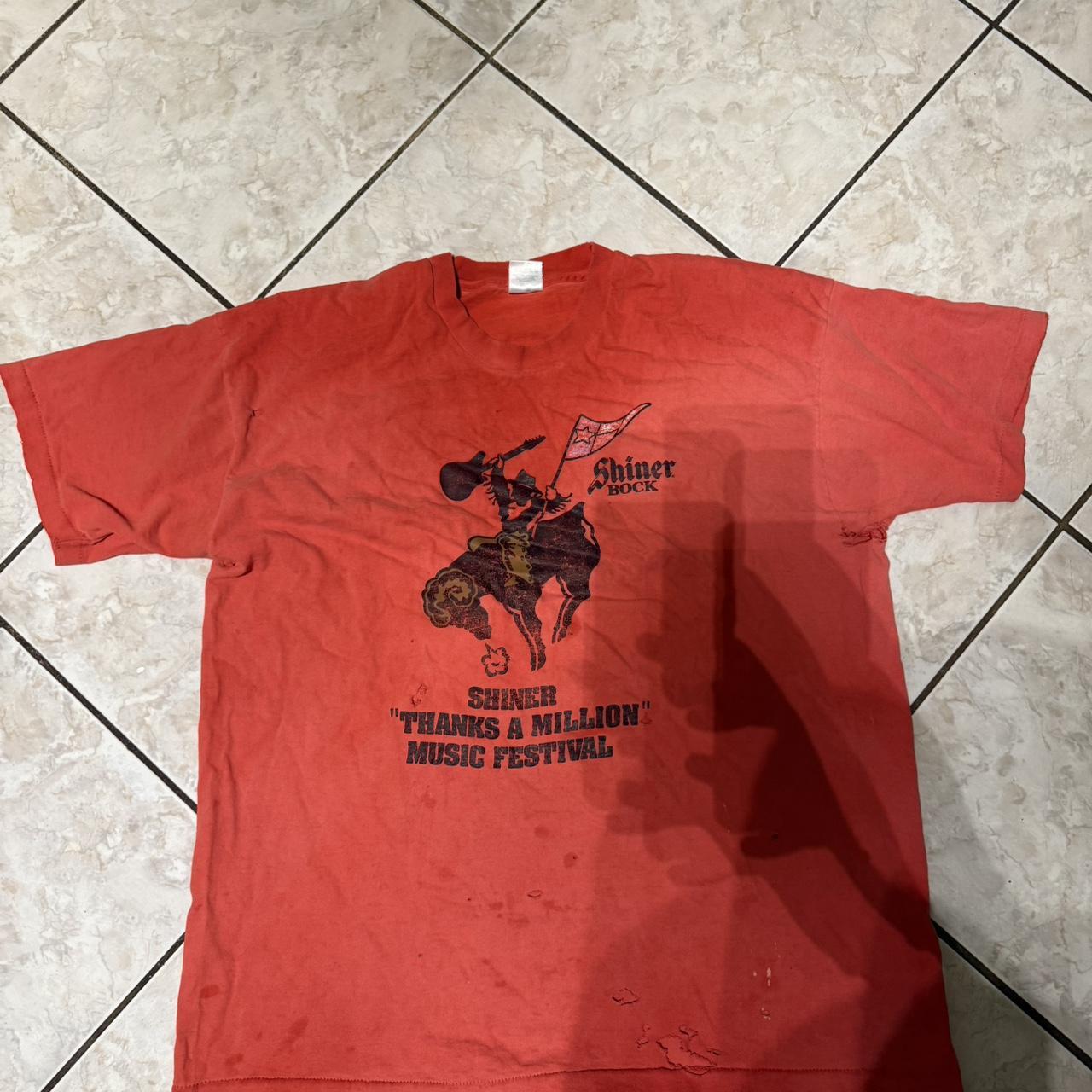 Thrashed 1994 Shiner Rock Festival T | Depop