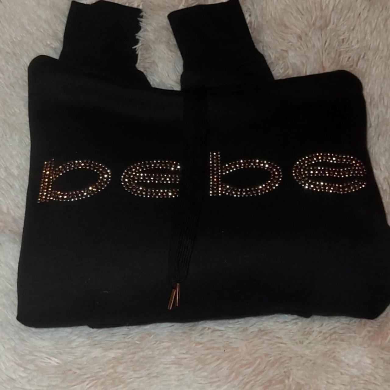 BNWT bebe Sport Sequined Hoodie Size: Large Thank... - Depop