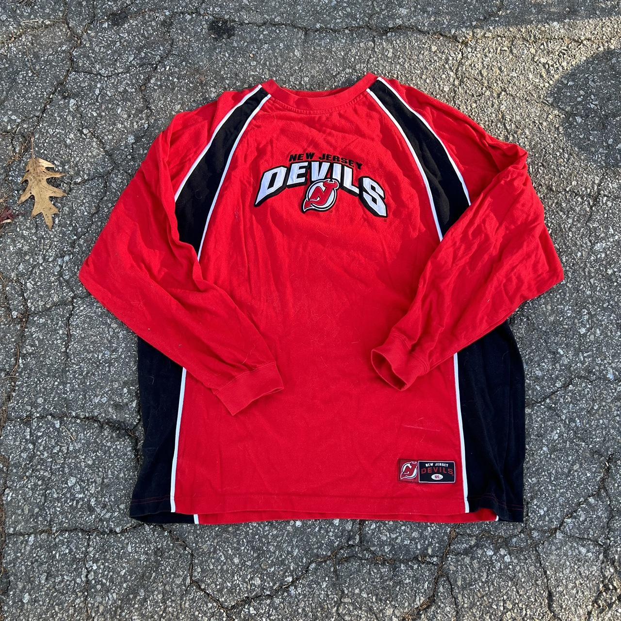 VINTAGE NEW JERSEY DEVILS NHL LONG SLEEVE... - Depop