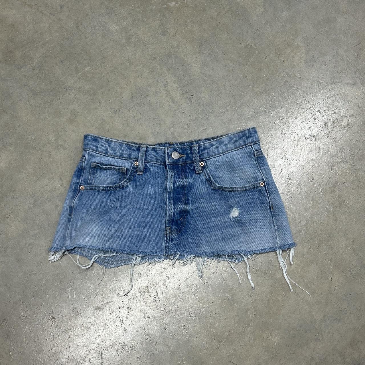 Women’s mini denim jean skirt Opening : 19.5 inches... | Depop