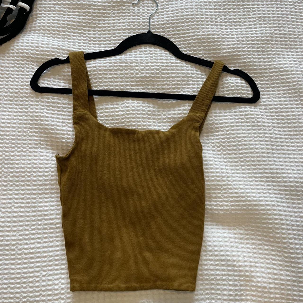 RVCA Women's Tan Crop-top | Depop