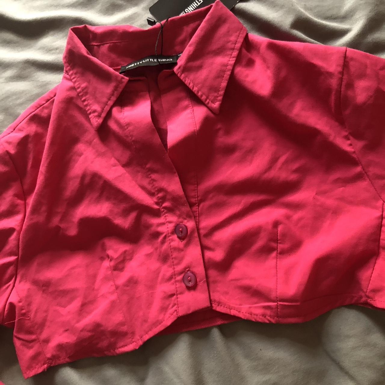 PrettyLittleThing Women's Pink Top | Depop