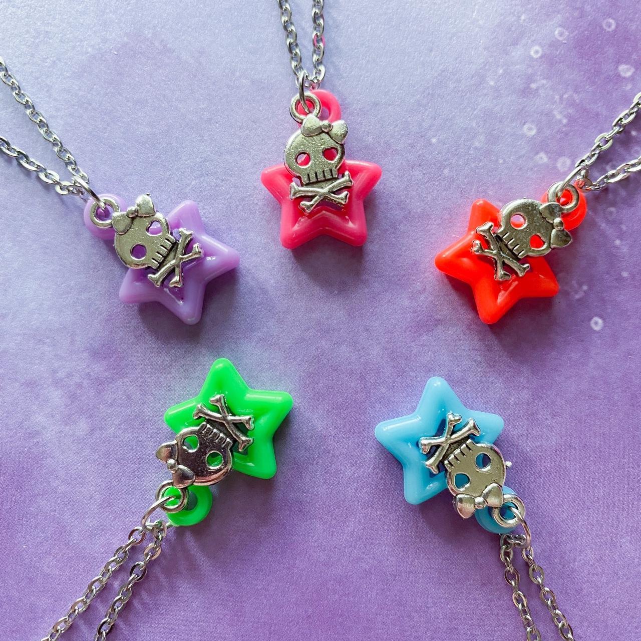 Emo Rockstar Skull Charm Necklaces! 💀🎸 ⚠️ Price is... - Depop