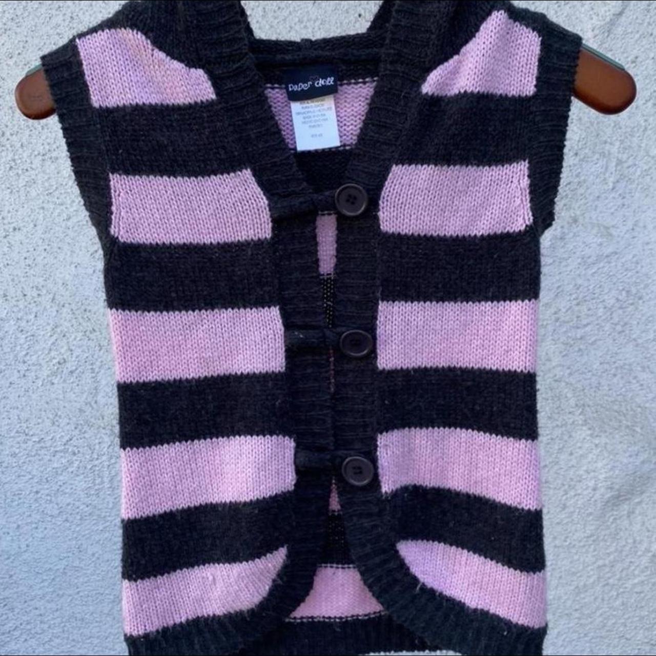 Paper Dolls Women's Pink and Black Jumper | Depop