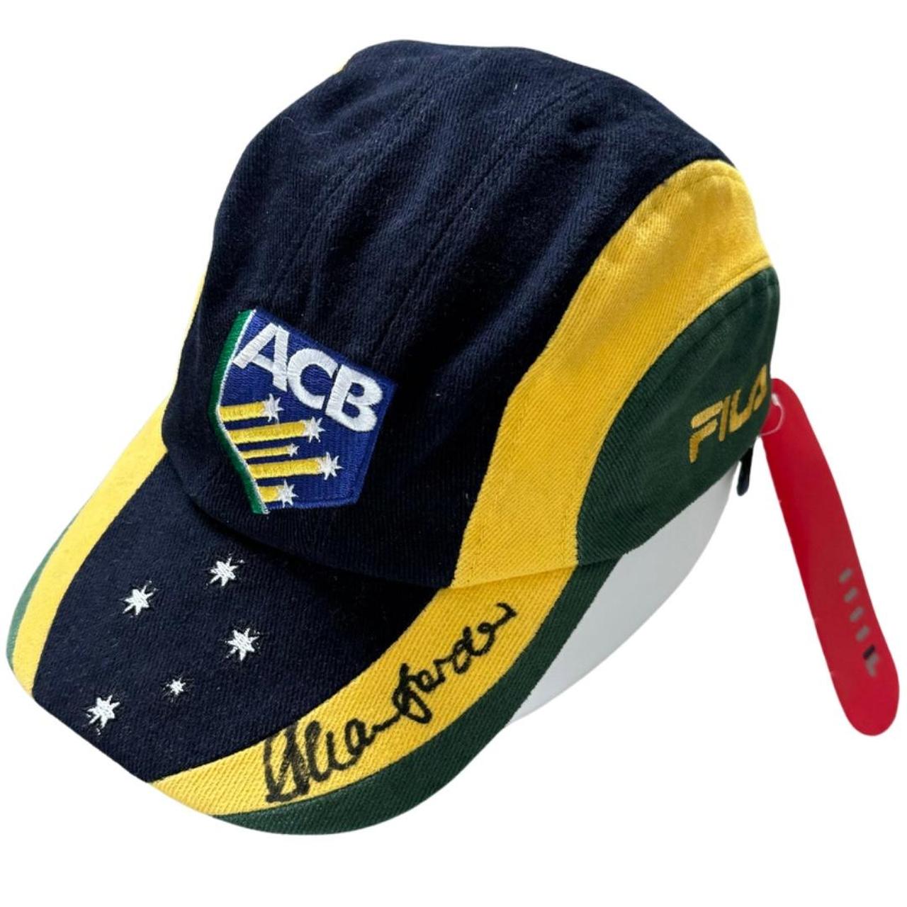 Vintage Fila ACB Australia Cricket Cap ISC 🔥 signed... - Depop