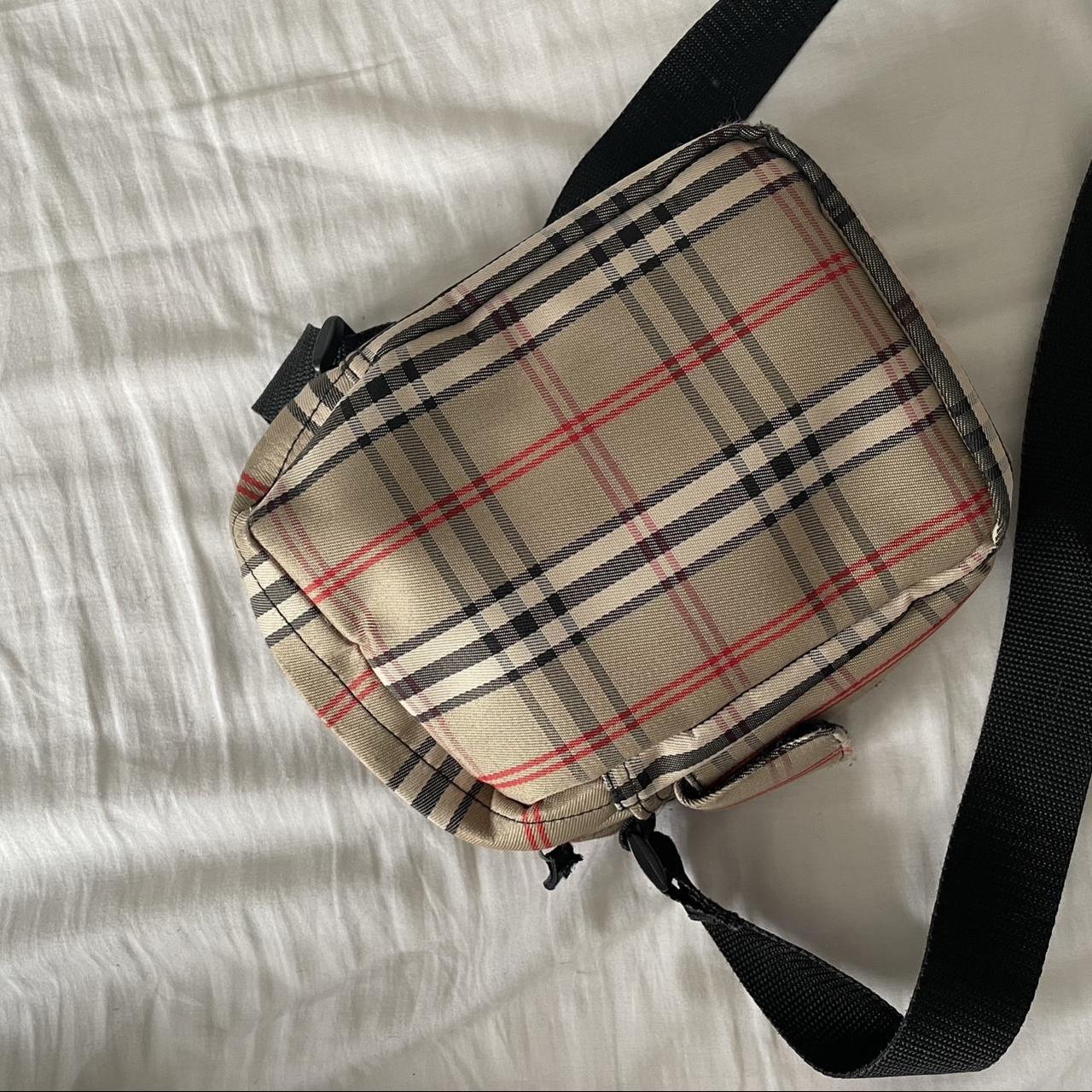 vintage bootleg burberry style side bag good... - Depop