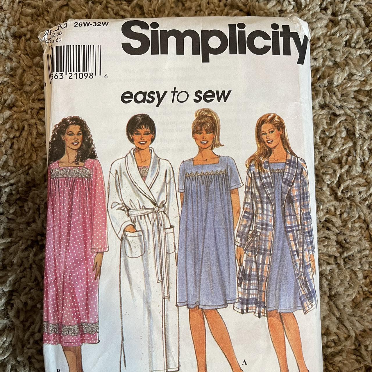 Simplicity Sewing Pattern 7944 GG Nightgown Robe... - Depop