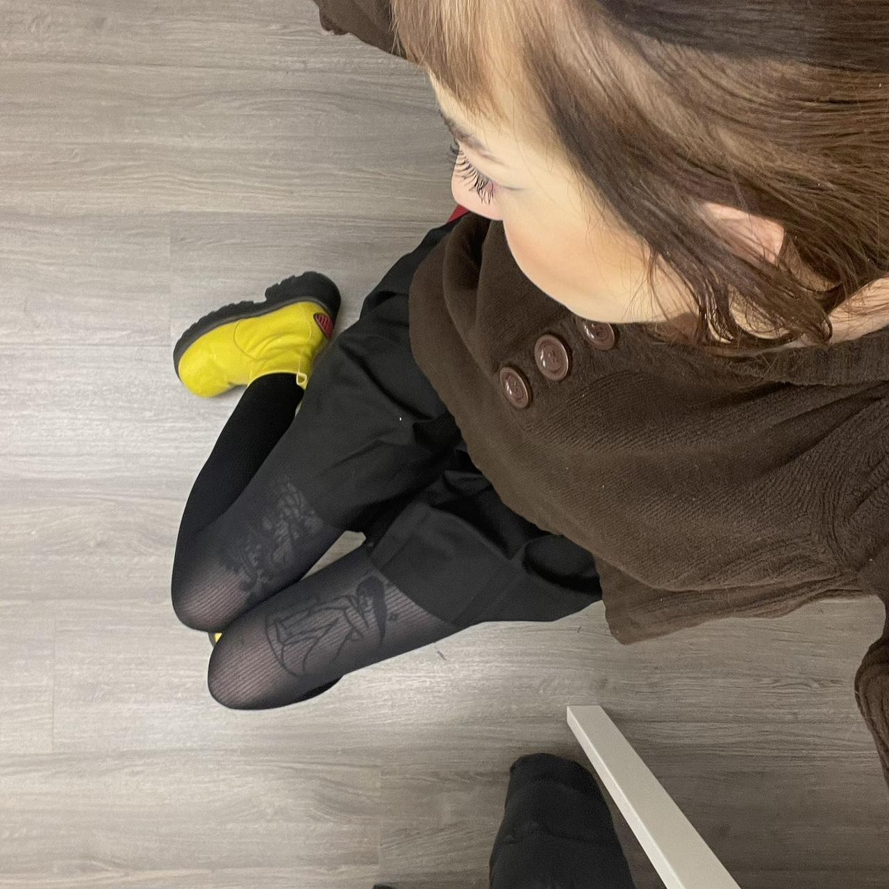 Barely worn unif yellow dada boots... - Depop