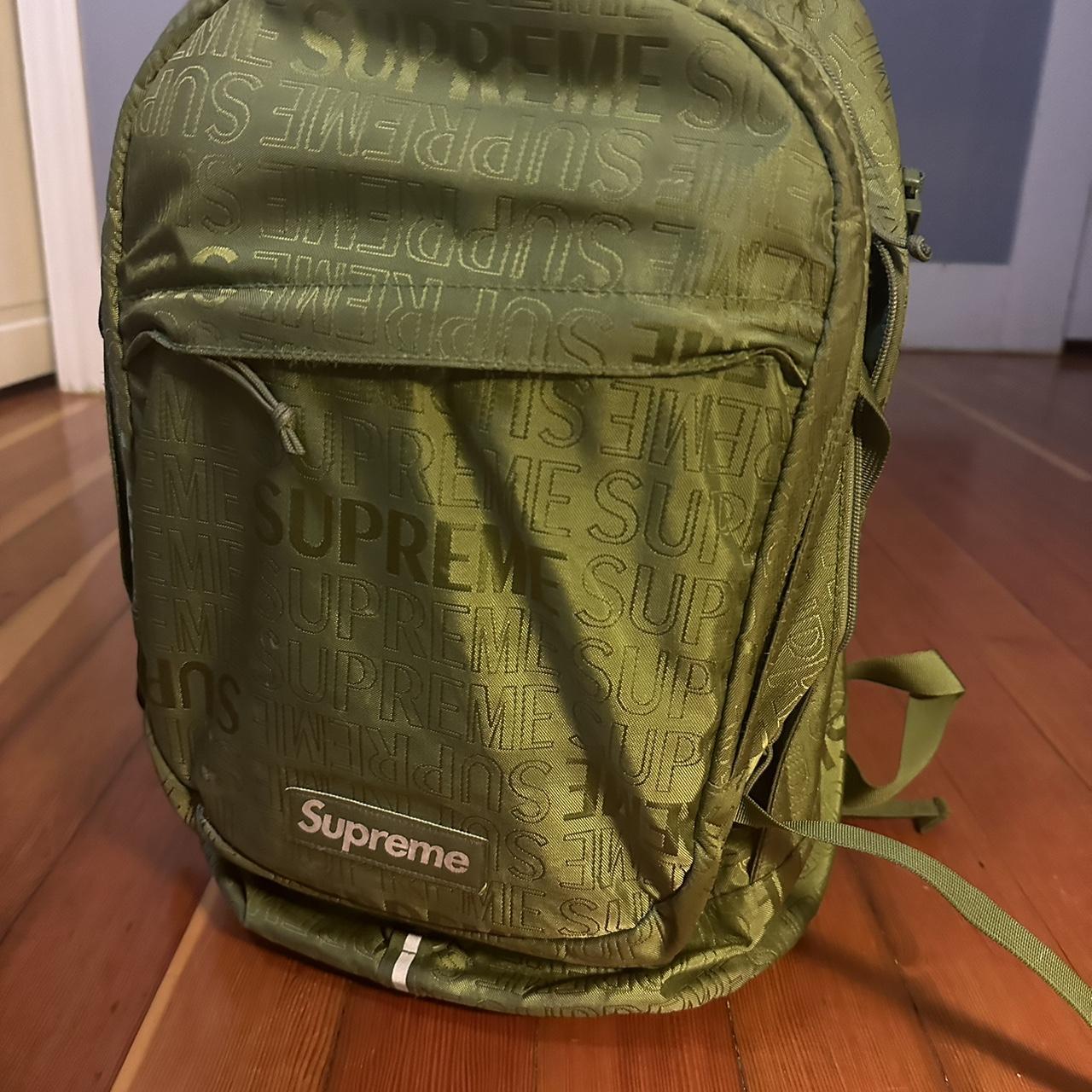 Green Supreme Backpack - Depop