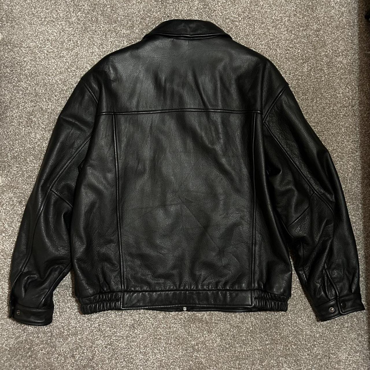 Croft and Barrow genuine leather jacket Width -... - Depop