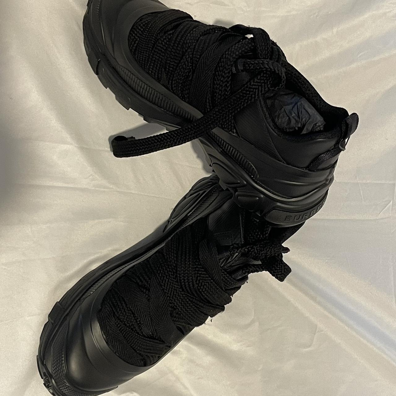 Burberry Arthur Lace-Up Sneakers,black Boots... - Depop