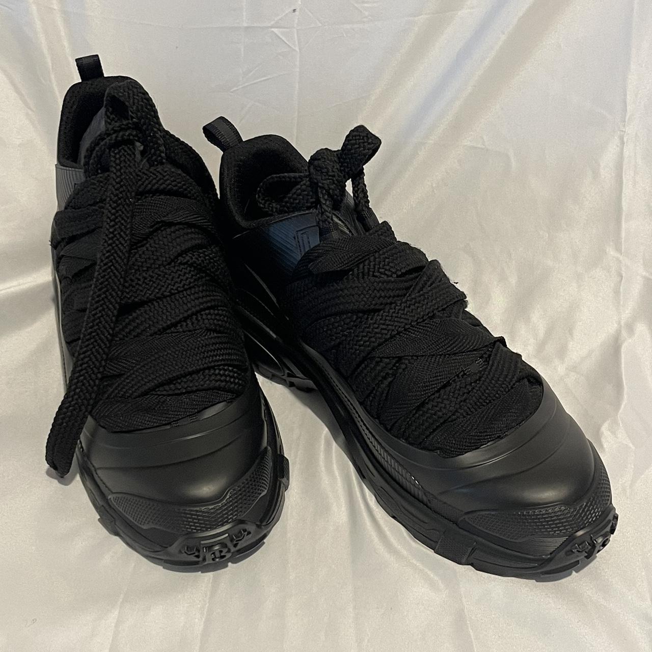 Burberry Arthur Lace-Up Sneakers,black Boots... - Depop
