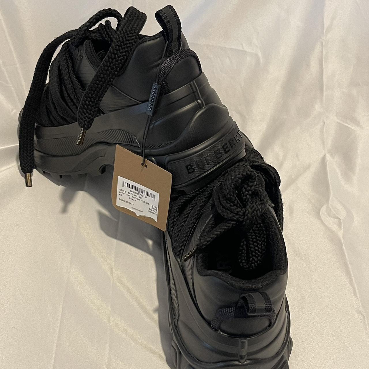 Burberry Arthur Lace-Up Sneakers,black Boots... - Depop