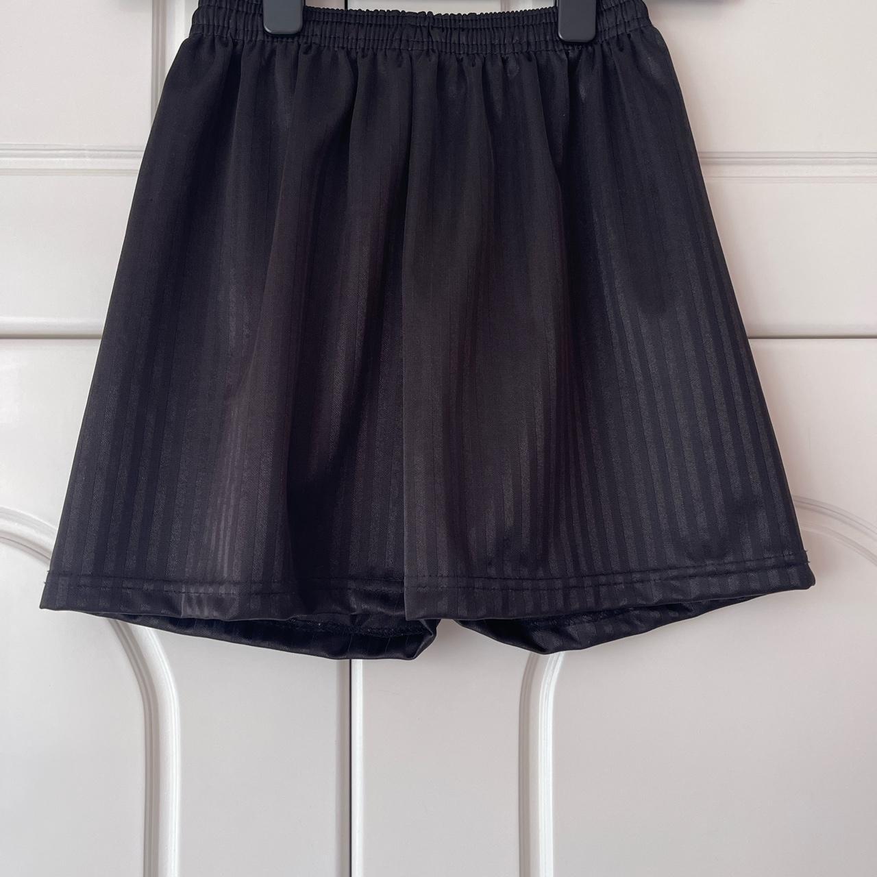 simple comfy black shorts with drawstrings on the... - Depop