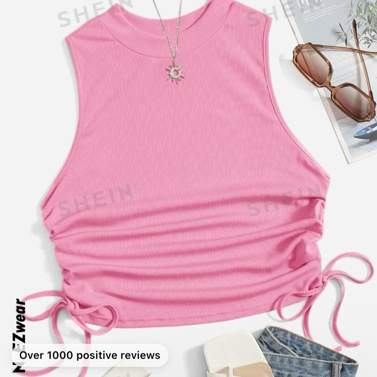 SHEIN pink halter neck top - Depop