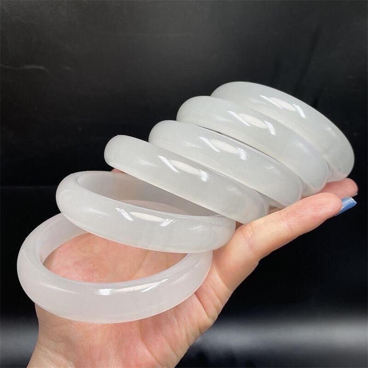 White jade bangle - Depop