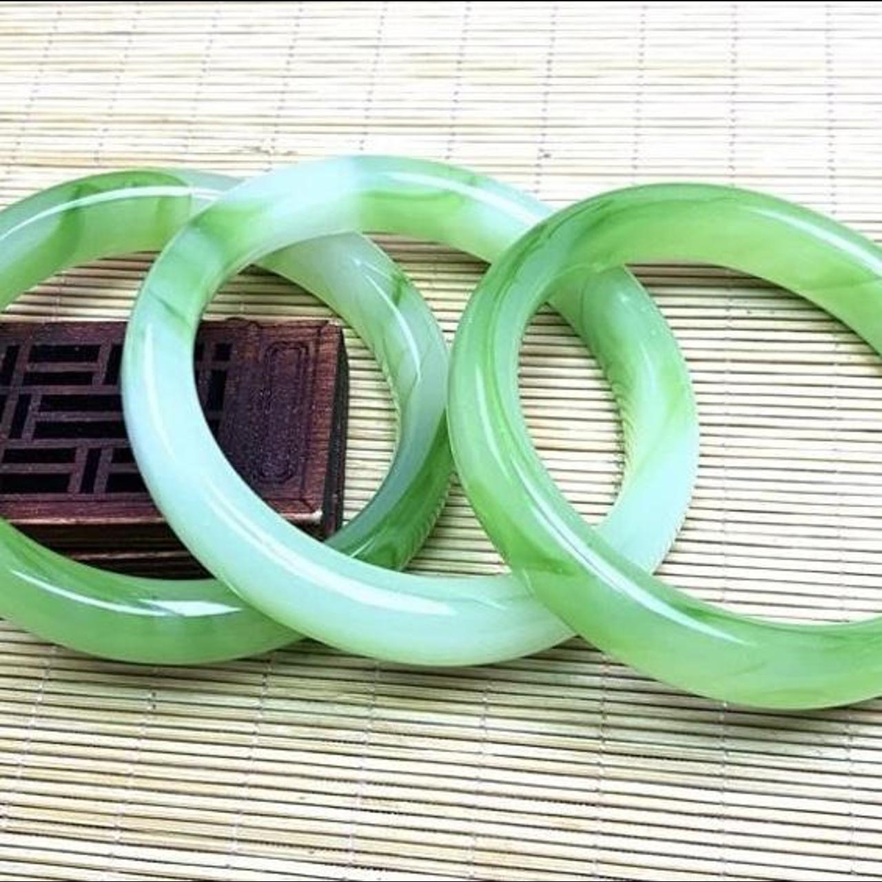 Beautiful jade bangle Each 8$ Diameter 3 inches =... - Depop