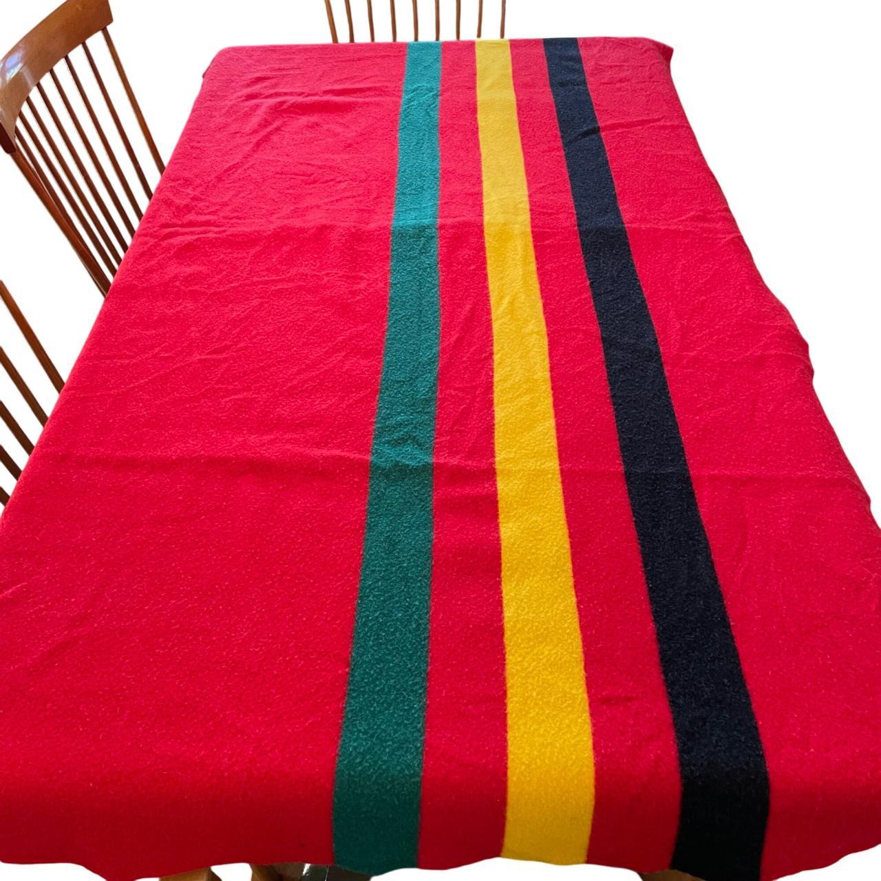 Vintage Red Pendleton Hudson's Bay Style Striped... | Depop