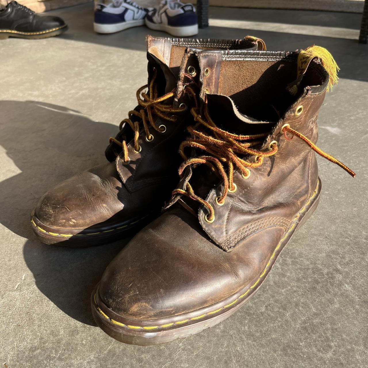 Dr. Martin combat boots vintage made in England... - Depop