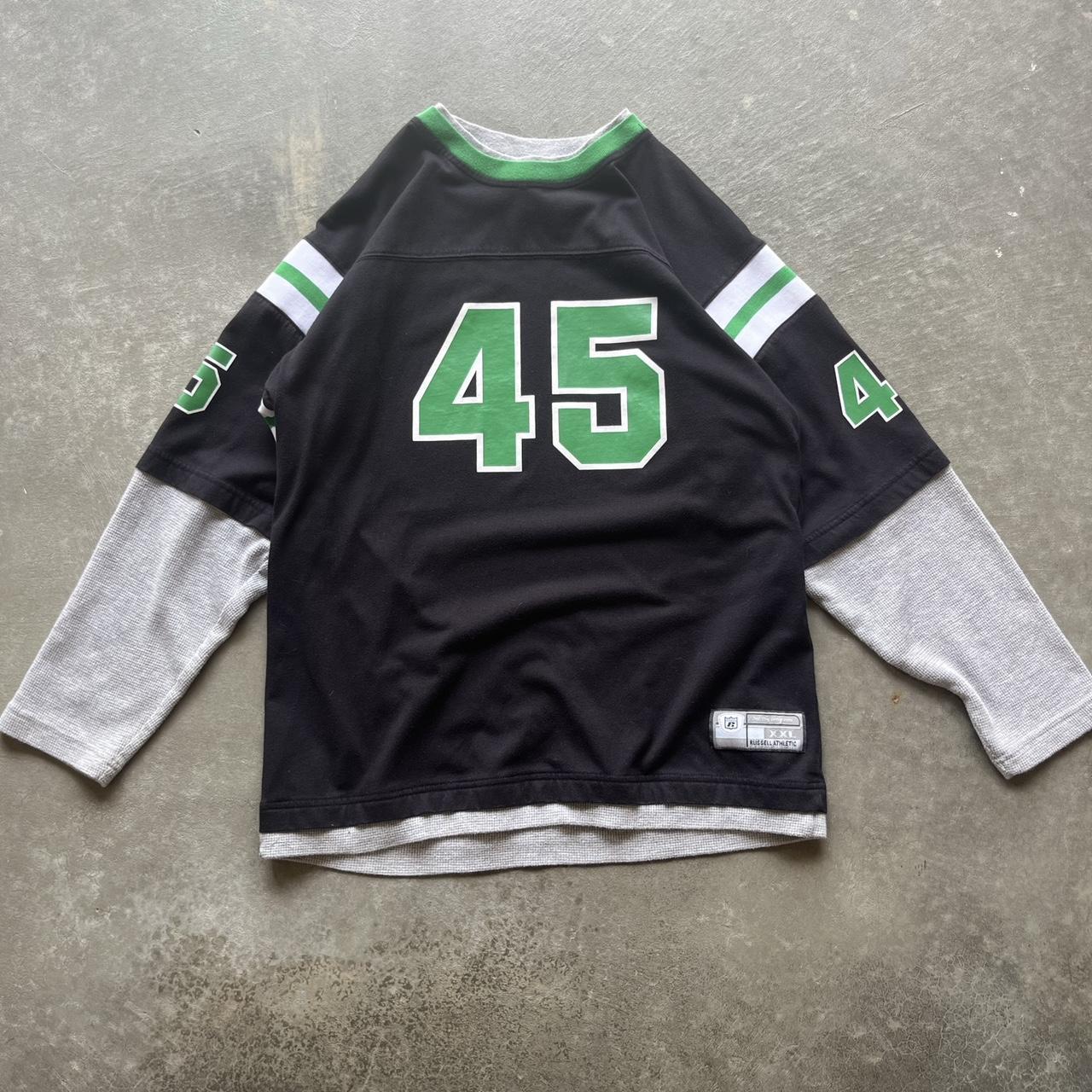 Russell 45 Jersey double layered y2k tee Thermal... - Depop