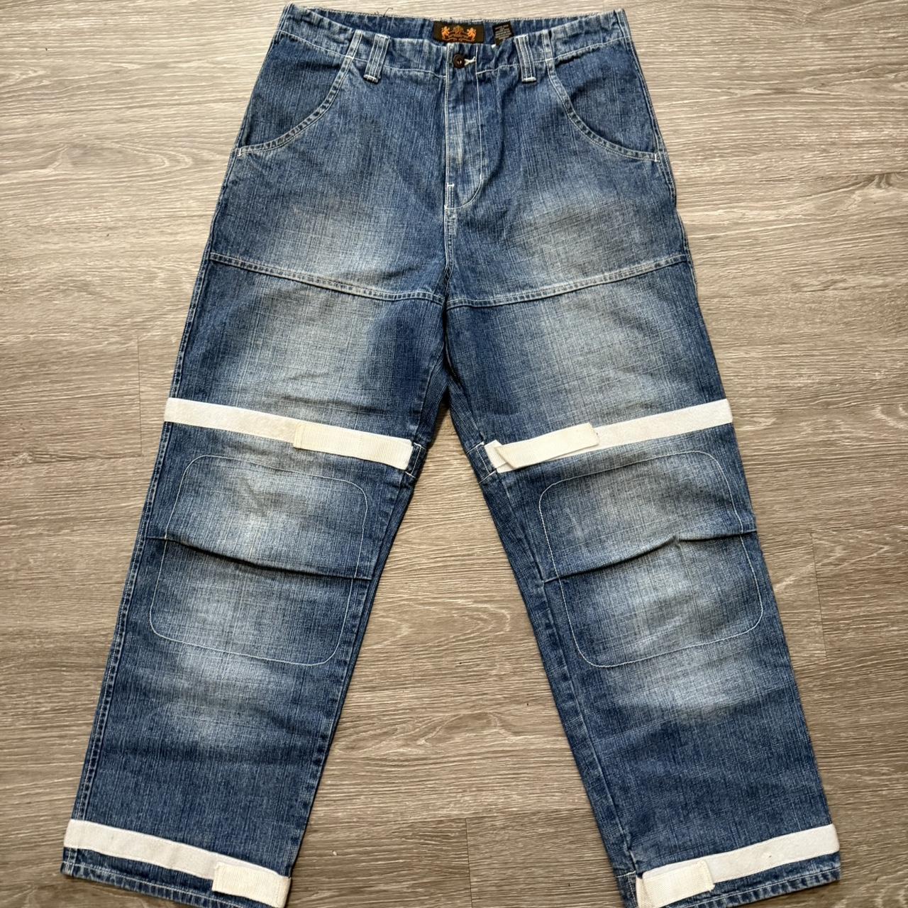 PJ MARK 2000s velcro jeans, super cool... | Depop