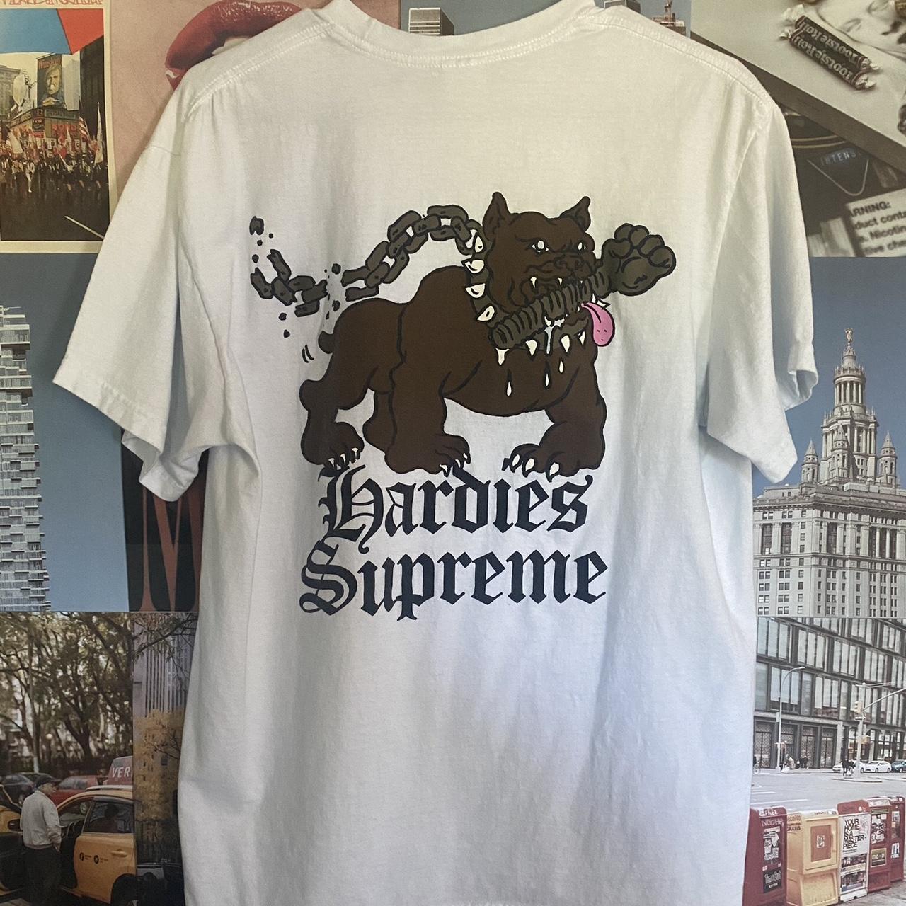 supreme hardies t shirt size medium worn a couple... - Depop