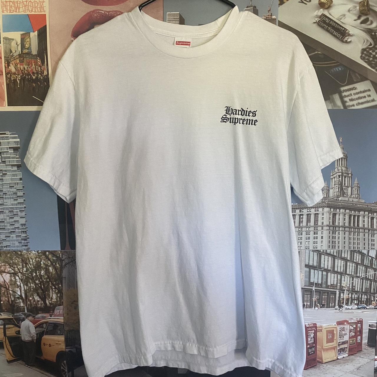 supreme hardies t shirt size medium worn a couple... - Depop
