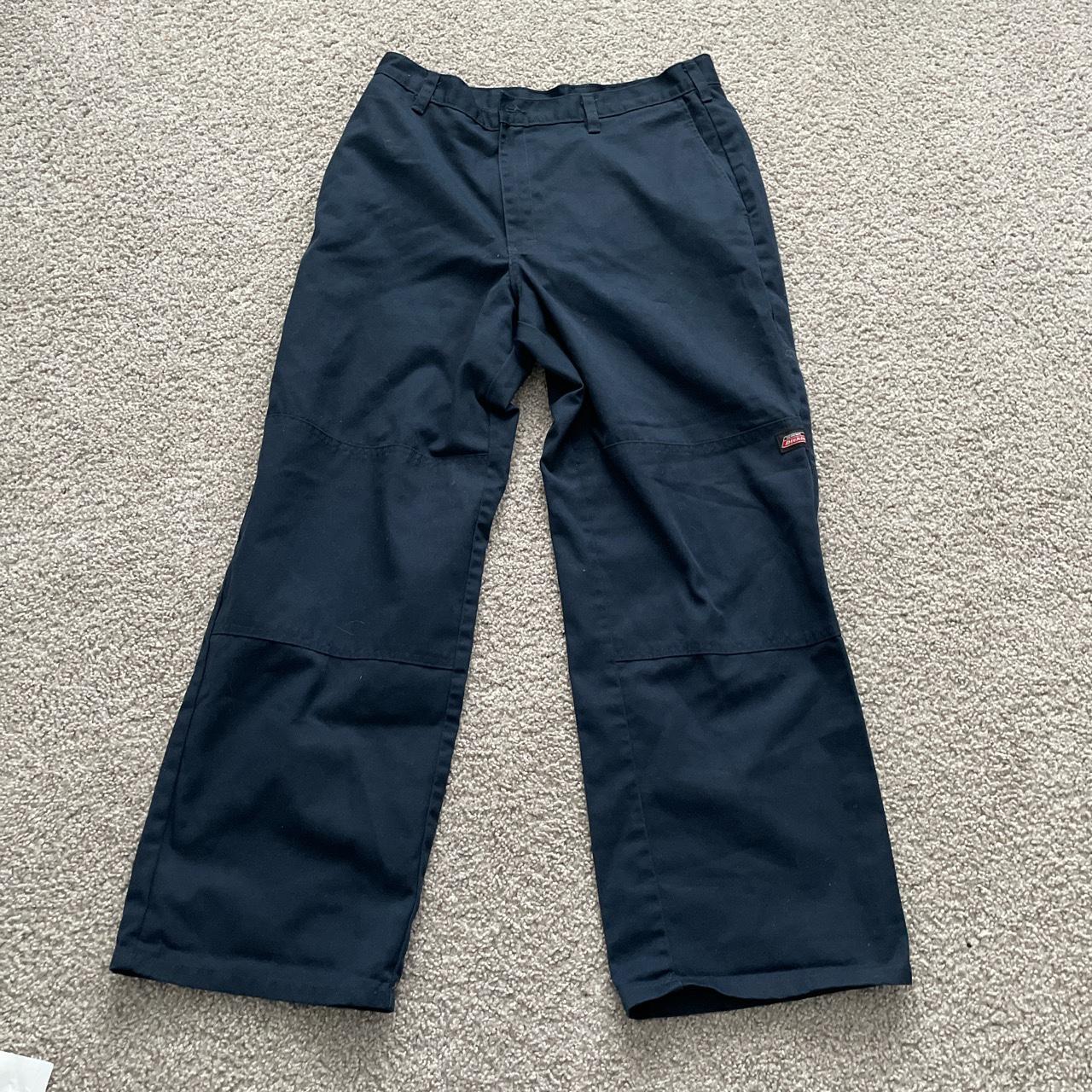 Navy Blue Dickie Double Knees Size 32x30 Depop