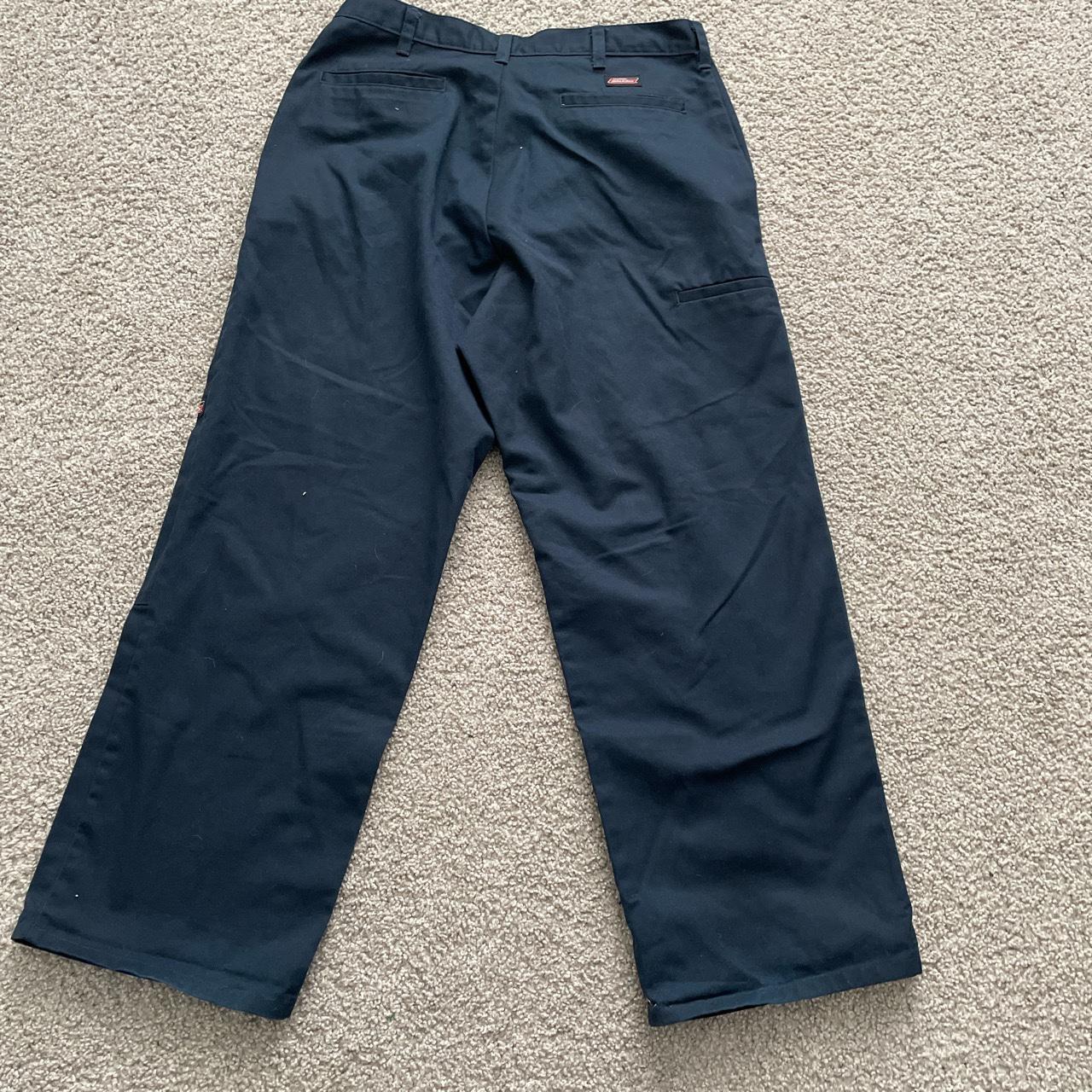 Navy Blue Dickie Double Knees Size 32x30 Depop