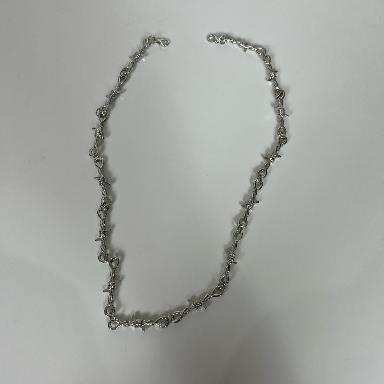 Barbed Wire Y2K Chain #chain #barbedwirechain #y2k... - Depop