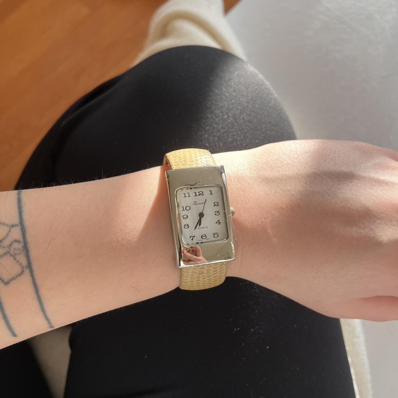 Vintage Osirock snake skin watch in cream. So cool &... - Depop