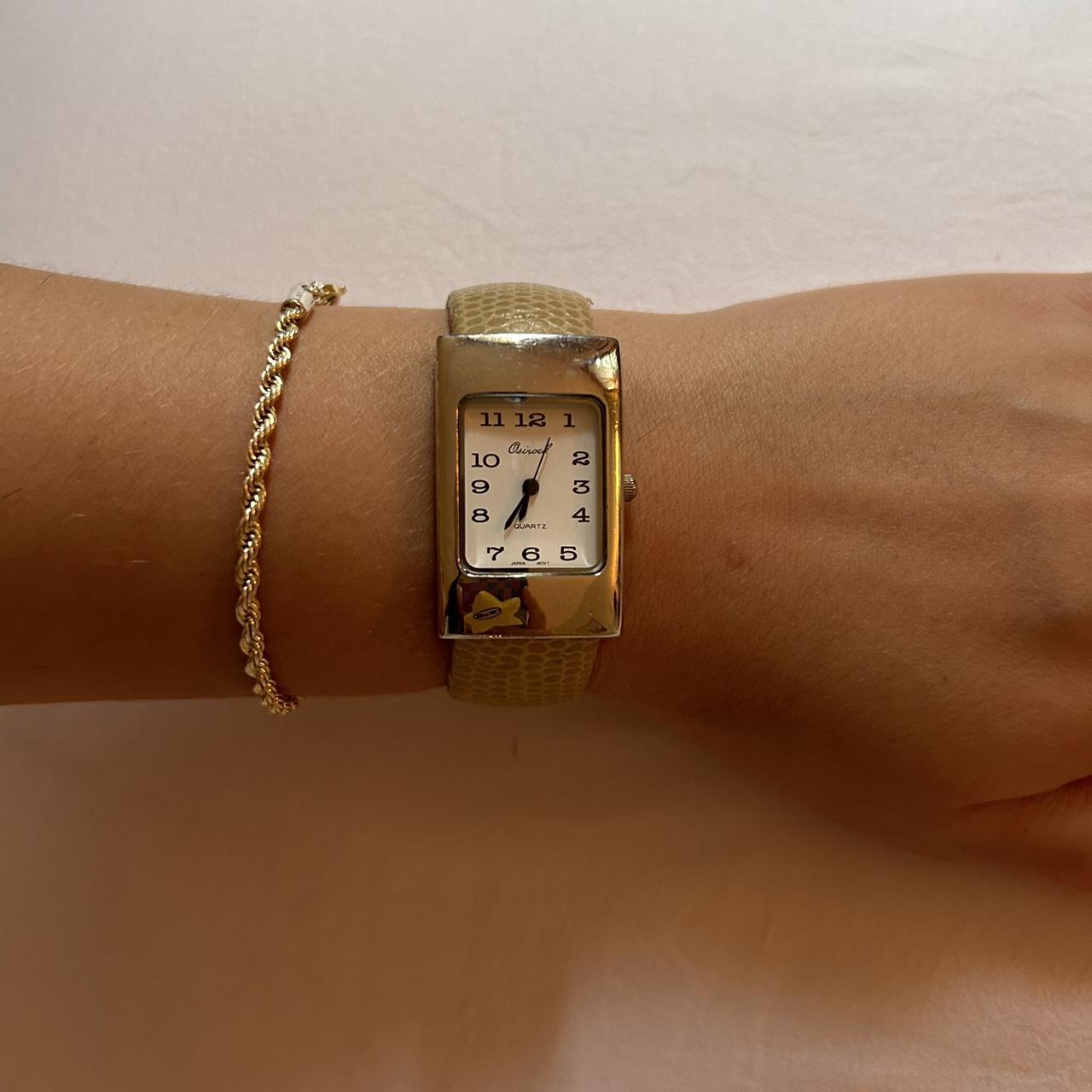 Vintage ladies Osirock snake skin cuff watch. Super... - Depop