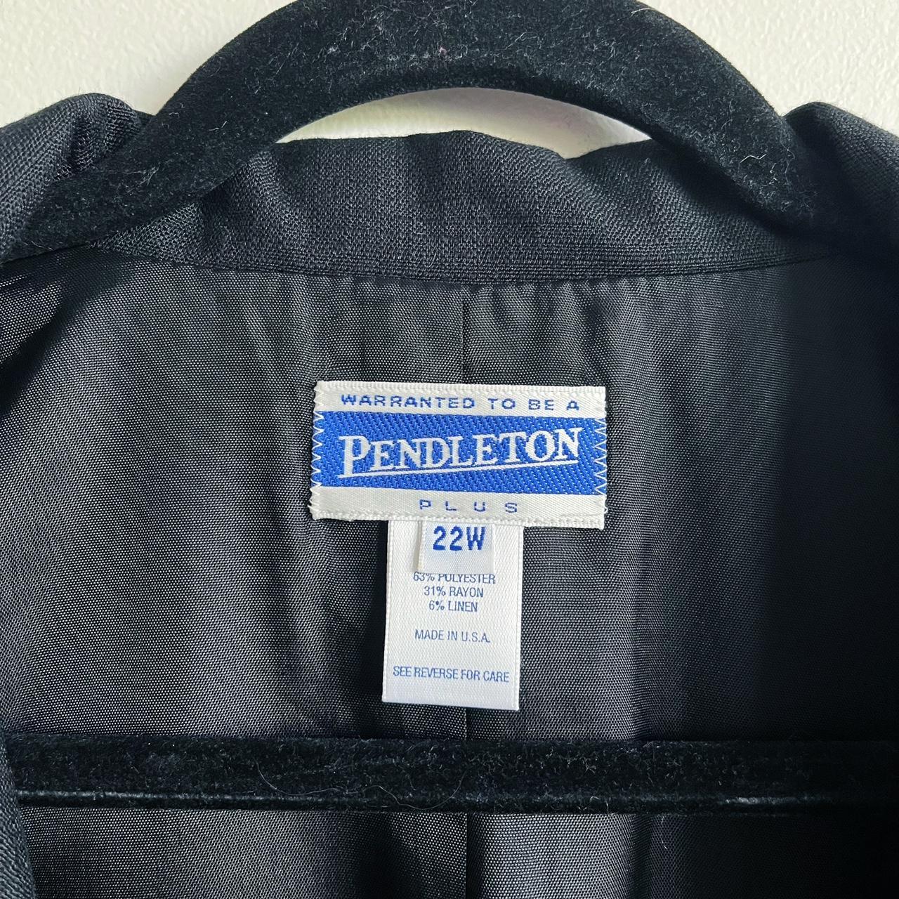 Vintage Pendleton black blazer with front pockets... - Depop