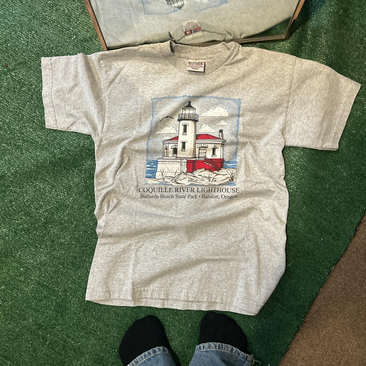 vintage lighthouse shirt tagged m. on a bayside... - Depop