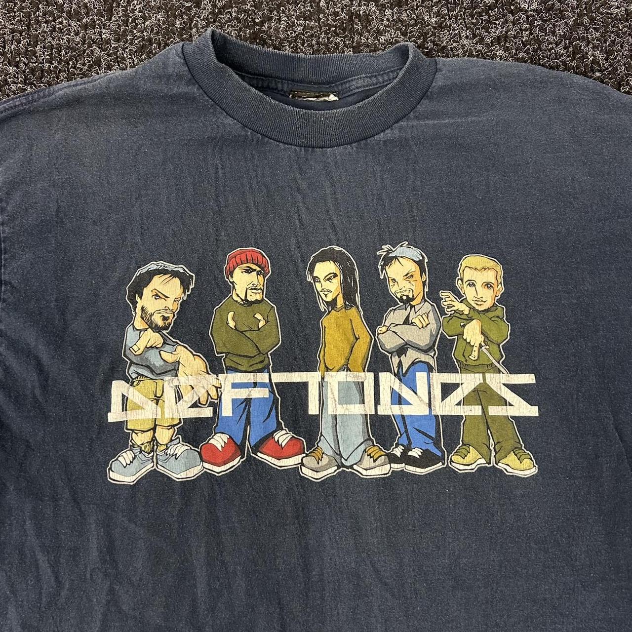 early 2000s deftones character band shirt giant tag... | Depop