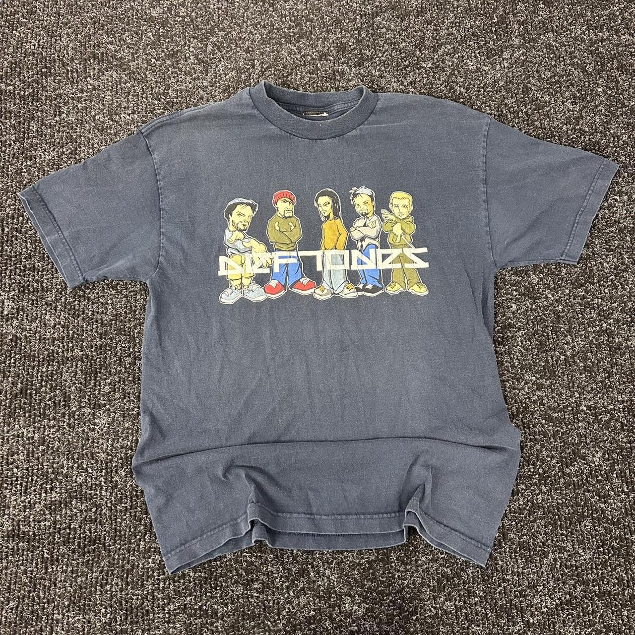 early 2000s deftones character band shirt giant tag... | Depop